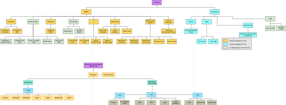 Organization Chart with Color Legend | Visual Paradigm 社區